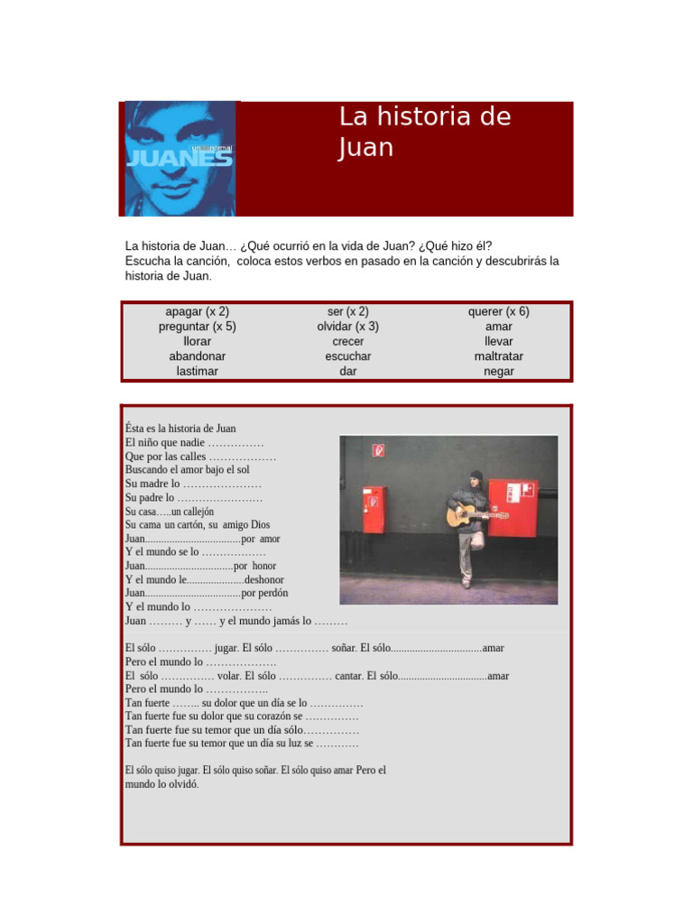 La Historia de Juan en Canción | PDF | Amor