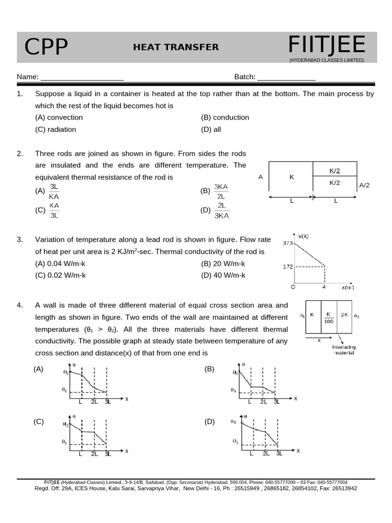 CPP-HEAT Transfer (Tyagi) | PDF | Heat Transfer | Thermal Conduction