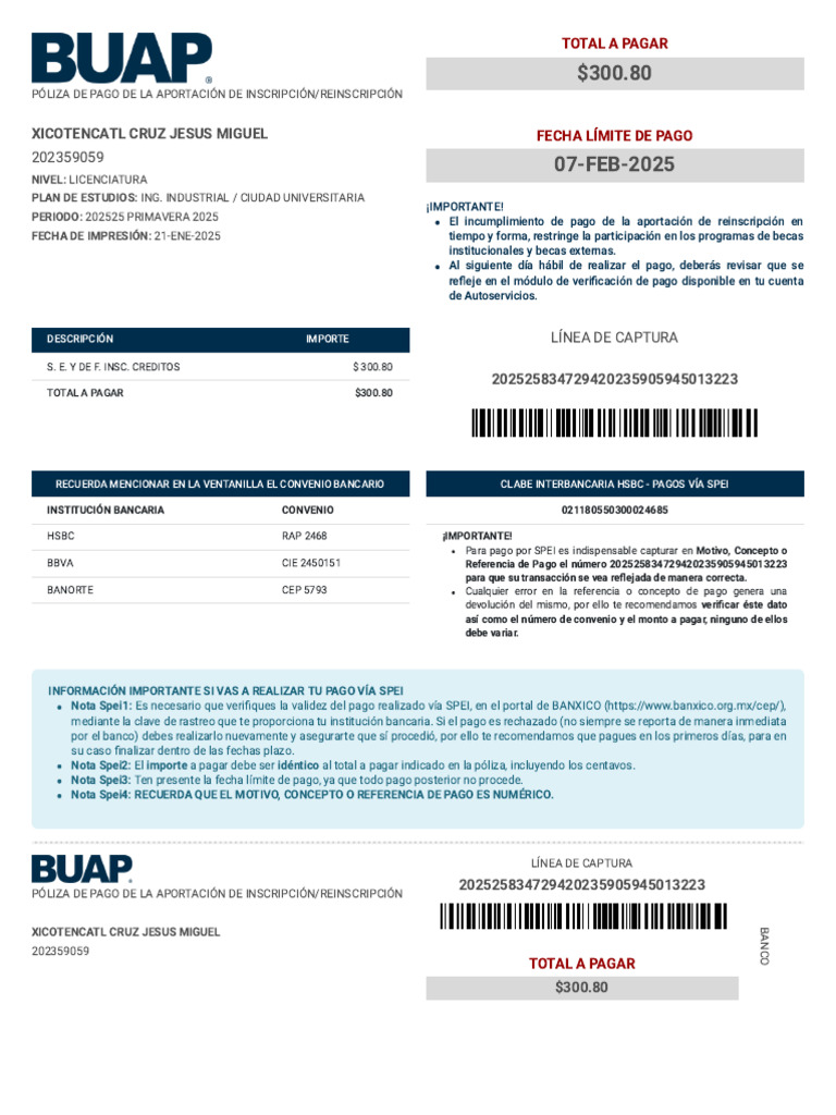 Autoservicios BUAP Poliza 2025 | PDF | Bancario | Servicios financieros