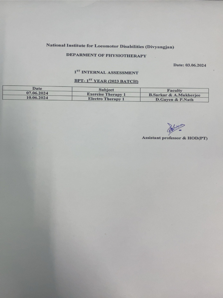 1st Internal 2023 Batch | PDF