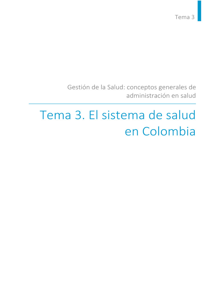 Sistema de Salud en Colombia: SGSSS | PDF | Cuidado de la salud ...