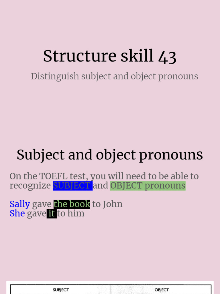 Structure skill 43-44 | PDF
