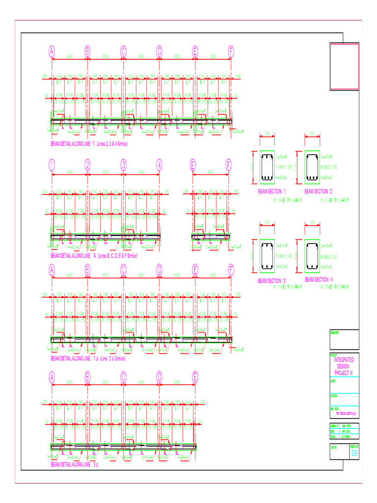 Beam Detail Specifications for Project III | PDF