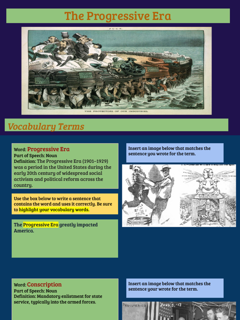 Key Terms of the Progressive Era | PDF | Part Of Speech | Vocabulary