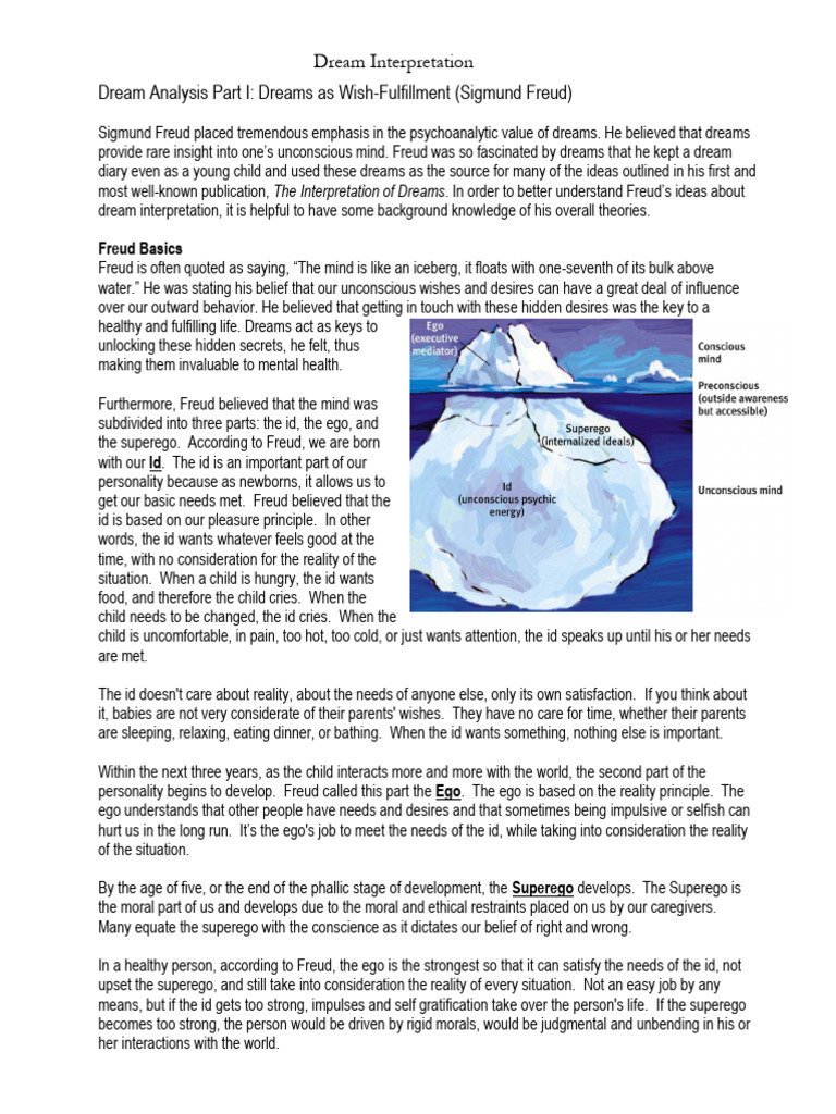 Freud Dream - Analysis - Handout | PDF | Dream | Sigmund Freud