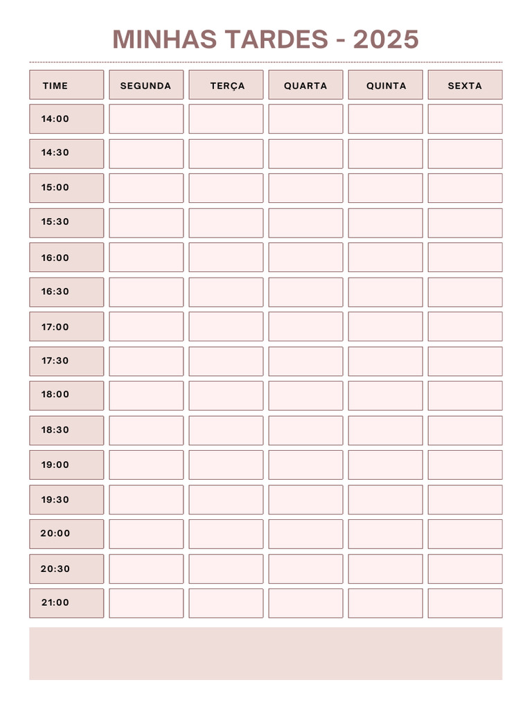 Pink & White Minimalist Study Timetable Planner | PDF