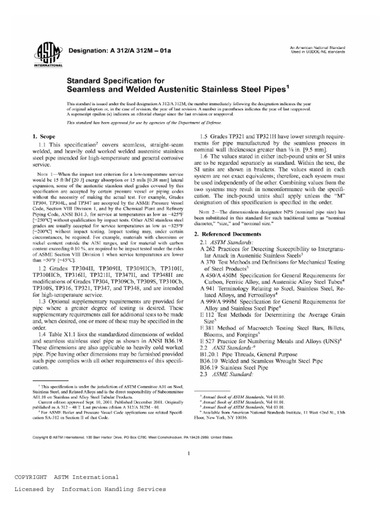 ASTM_A312 | PDF