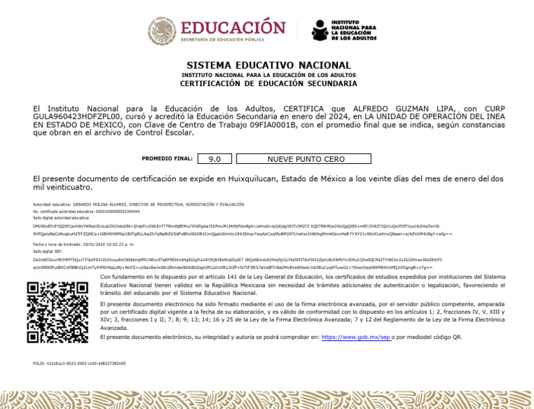 Certifica Que Alfredo Guzman Lipa | PDF