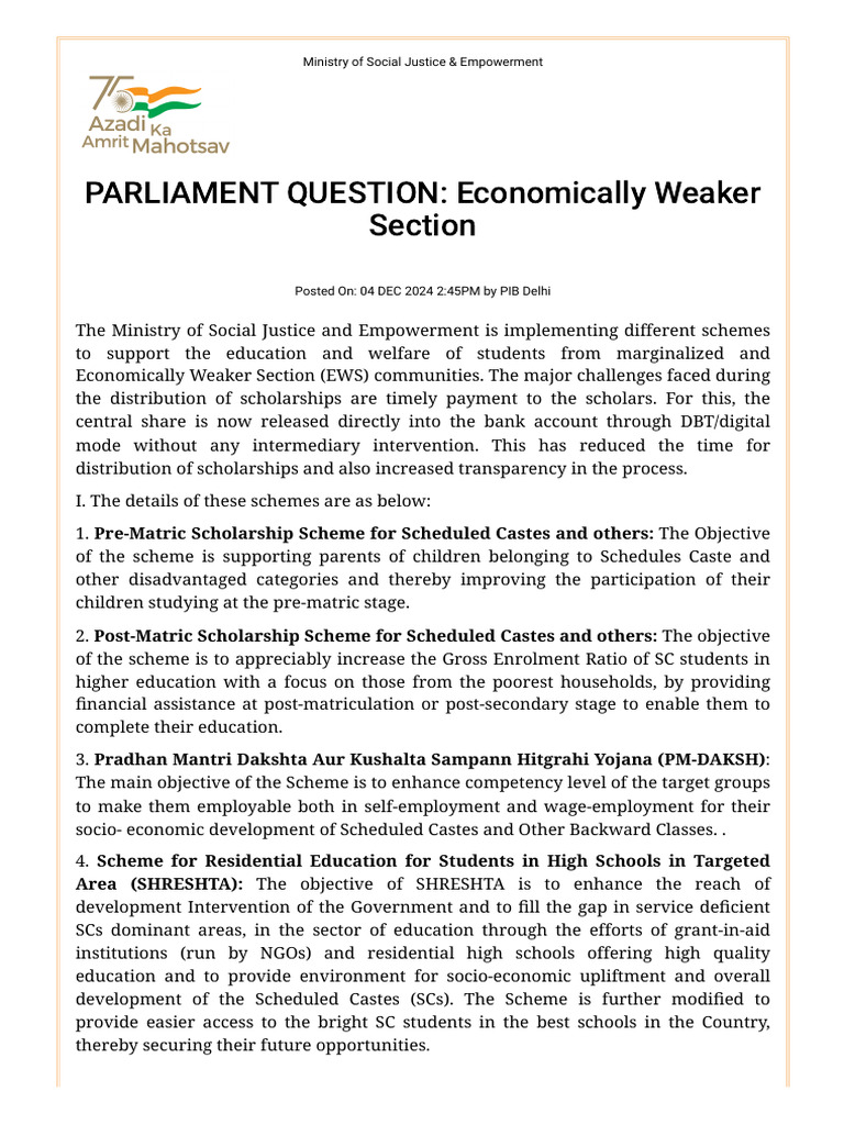 Economically Weaker Sections | PDF | Disability | Inclusion (Education)