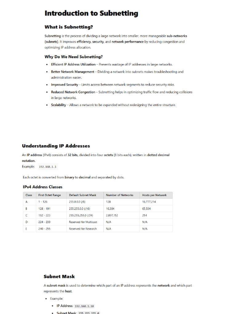 Subneting-1 | PDF