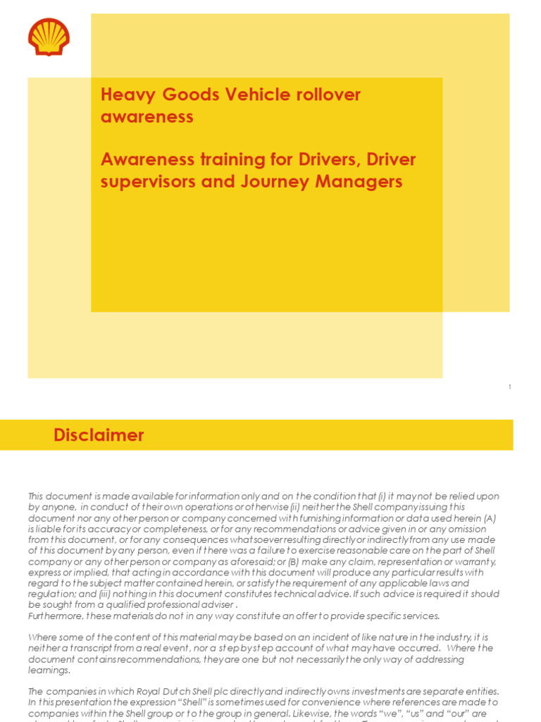 HGV Rollover Awareness Training Guide | PDF | Trailer (Vehicle) | Tire