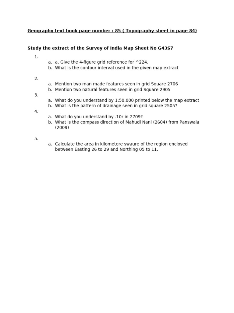 Georgraphy TopoGraphy NOTES | PDF
