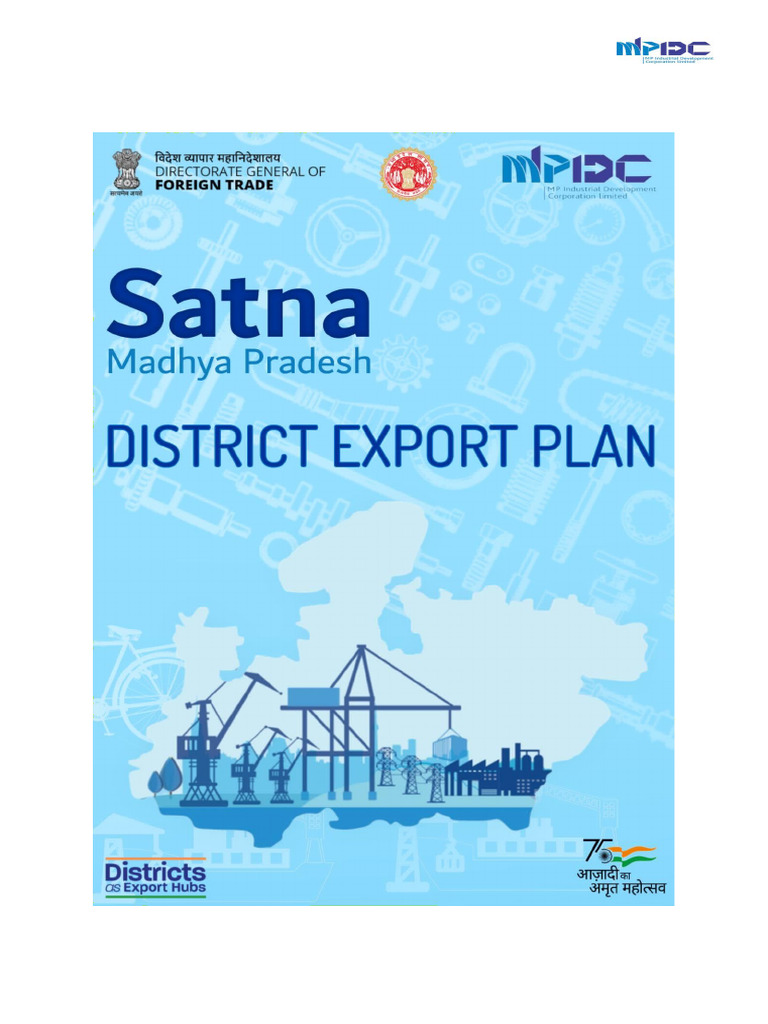 Satna District Export Plan Focused On ODOP | PDF | Economies