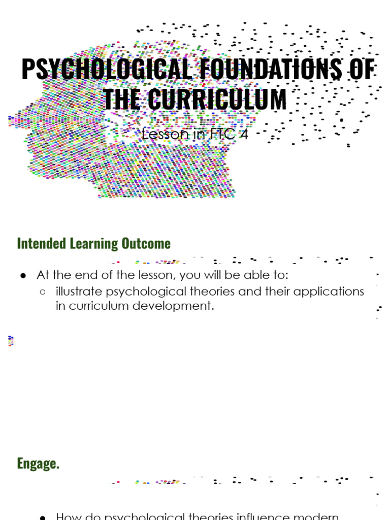 Psychological Foundations of The Curriculum 2 | PDF | Behaviorism ...
