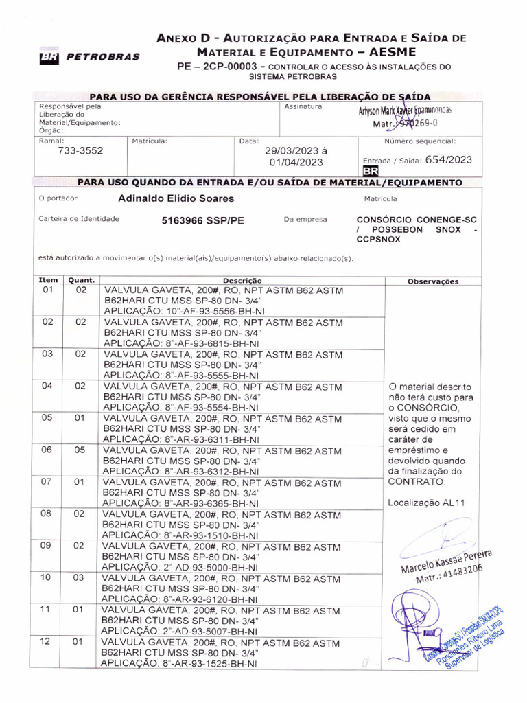 Aesme - 654-2023 - Vga 200#,ro NPT, Astm B62 | PDF