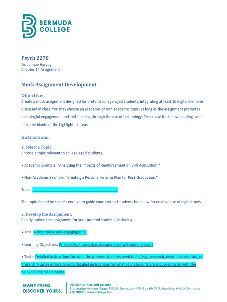 Mock Assignment Development Guide | PDF | Learning | Cognition