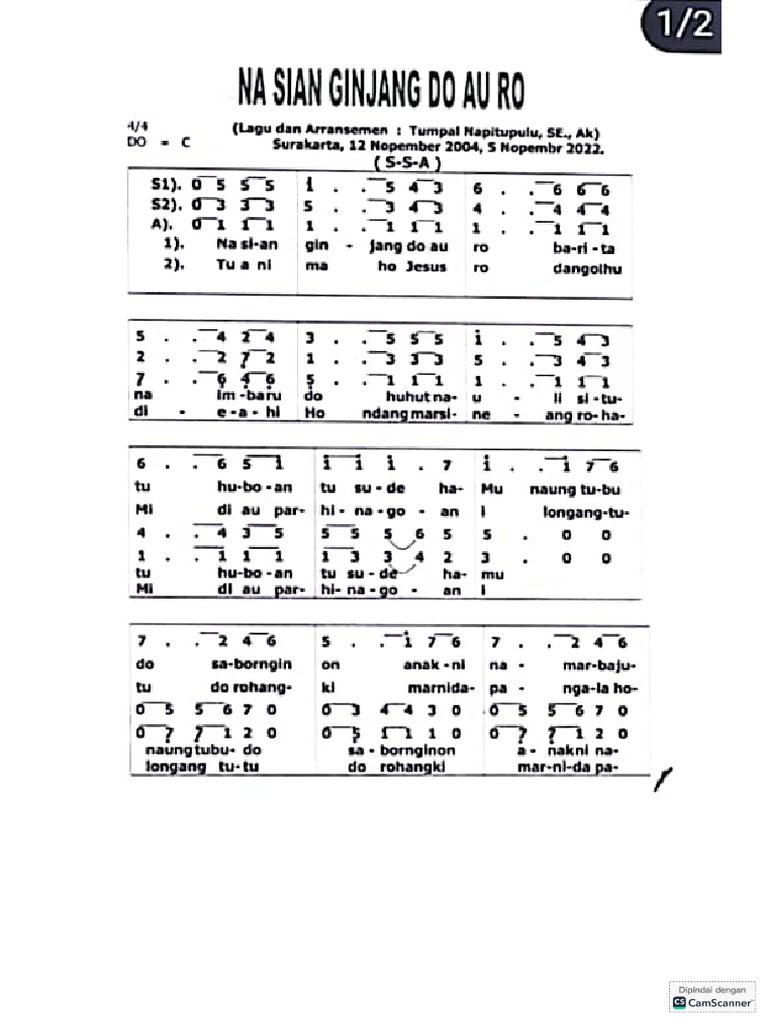 Koor - Natal Gabungan | PDF