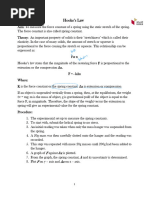 Spring Constant Experiment Procedure | PDF