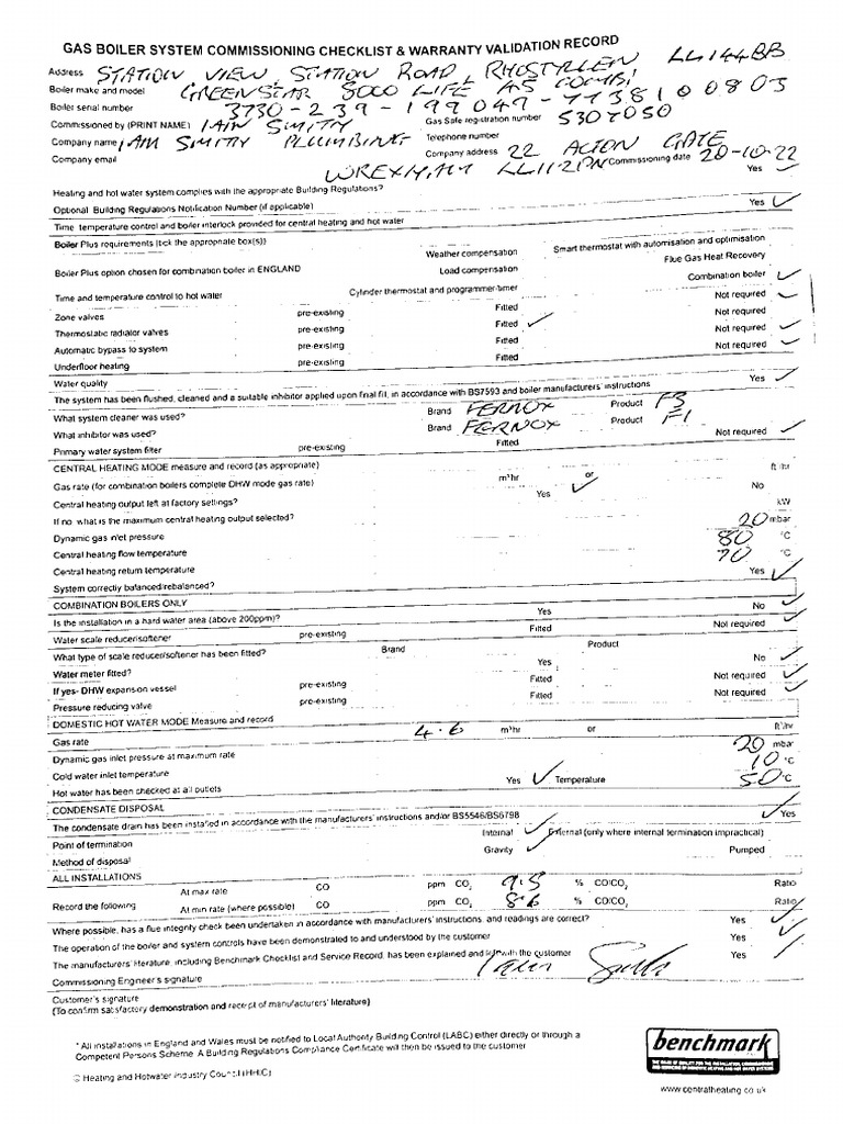 Plot 15 MH Stationview Boiler & Sprinkler Certs-17112022162016 | PDF