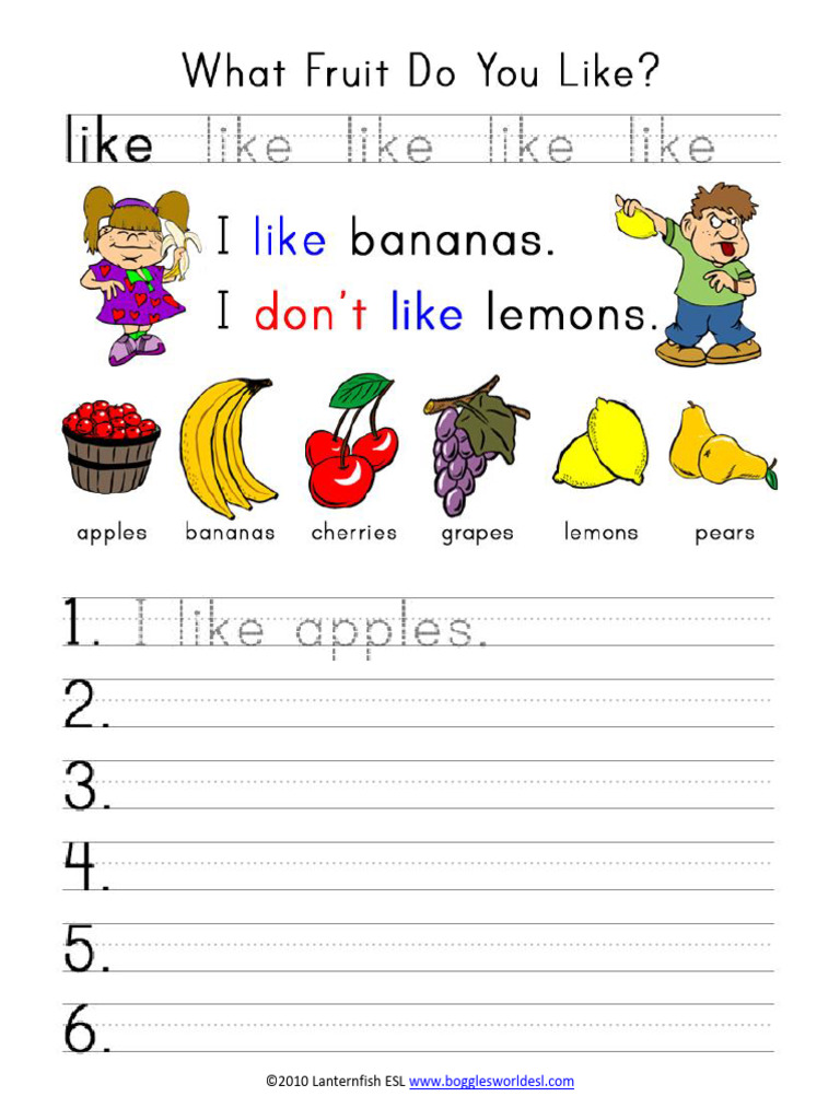 What Fruit Do You Like | PDF