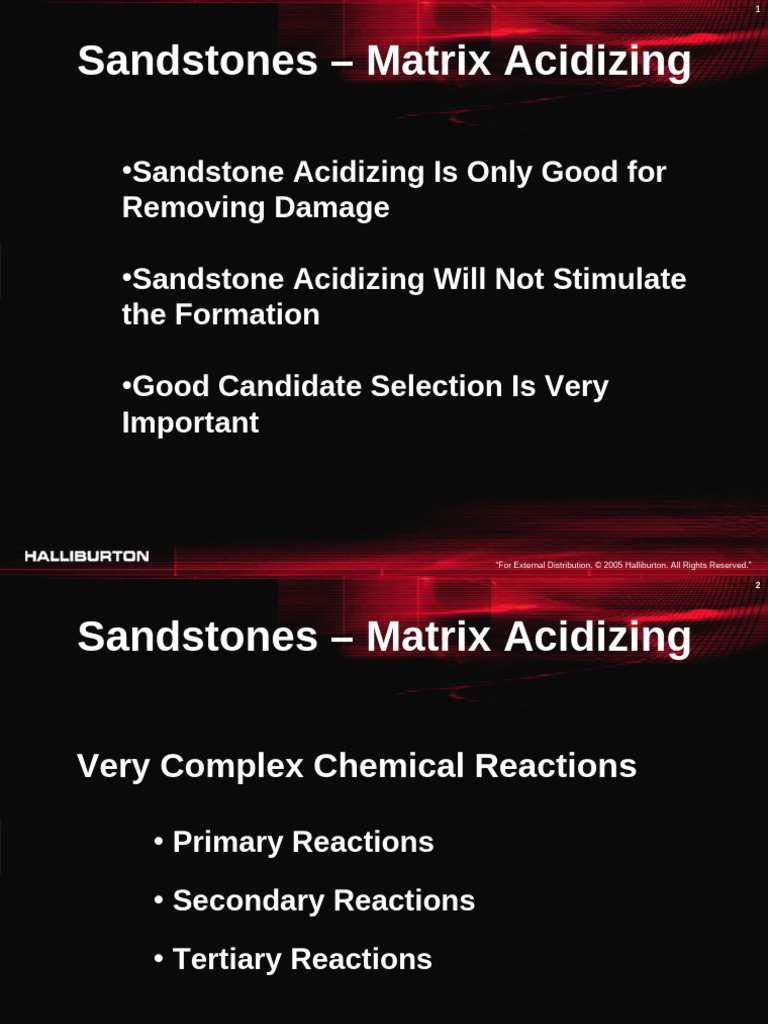 Algeria Acidizing Presentation (July 2006) - Sandstone Acidi | PDF ...