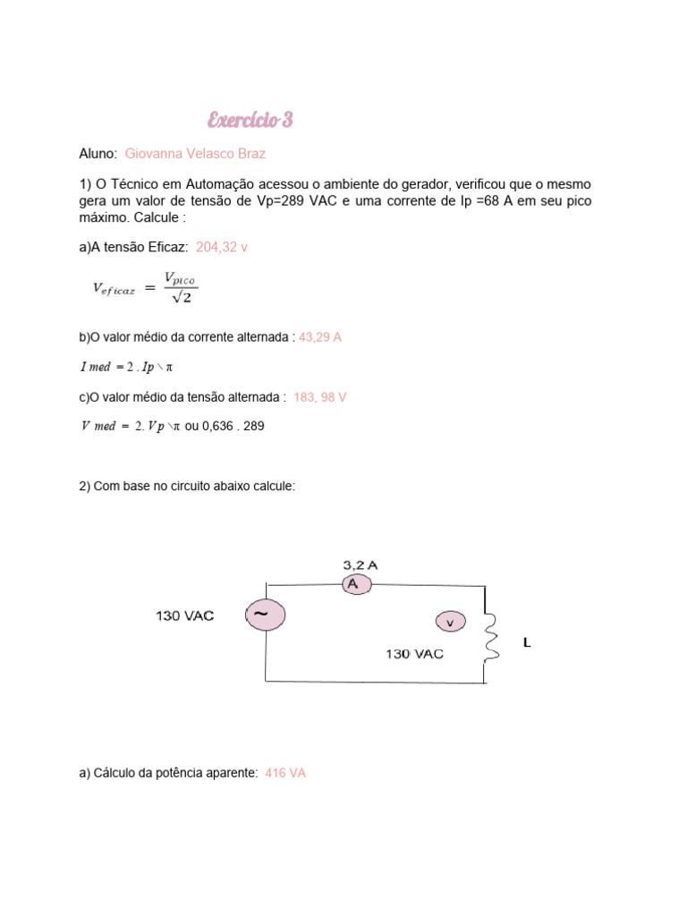 Exercícios-03 - Resolvido! | PDF