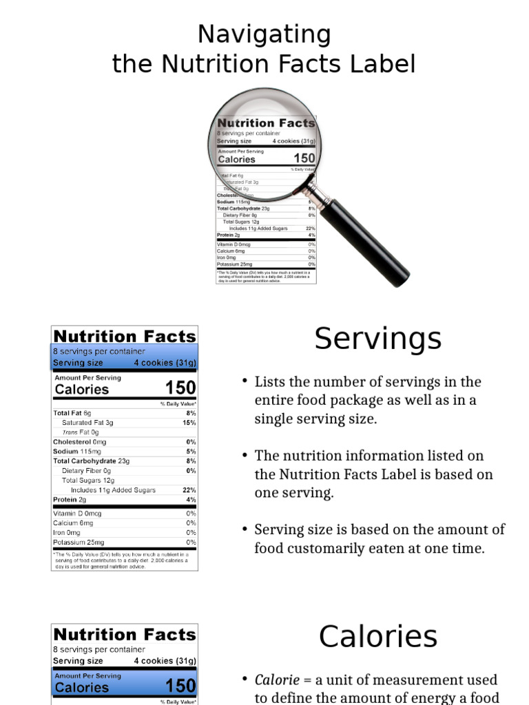 Understanding Nutrition Facts Labels | PDF