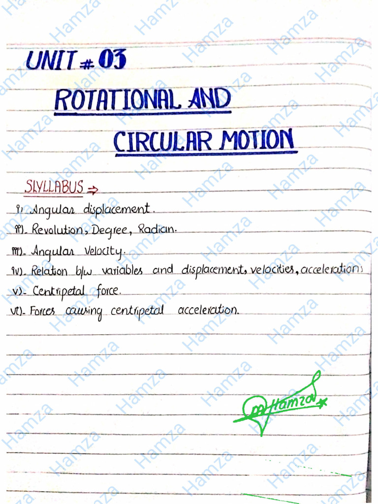 CIRCULAR MOTION | PDF