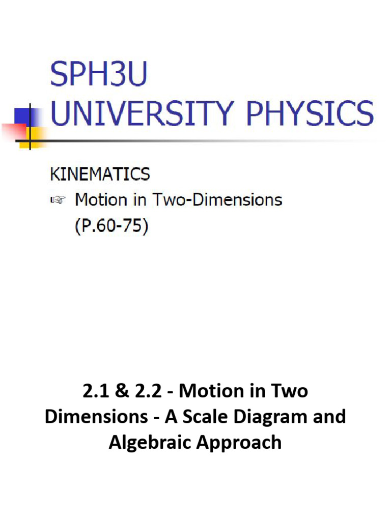 26 Motion Two Dimensions | PDF