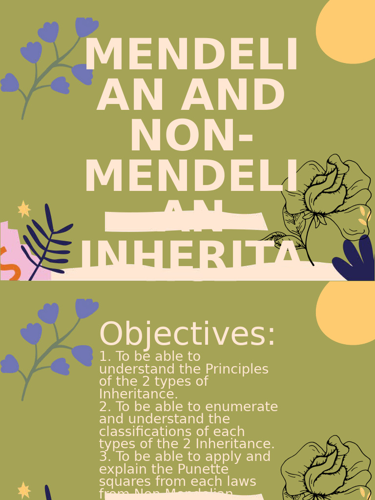 Mendelian and Non Mendelian Inheritance.pdf | PDF | Dominance (Genetics ...