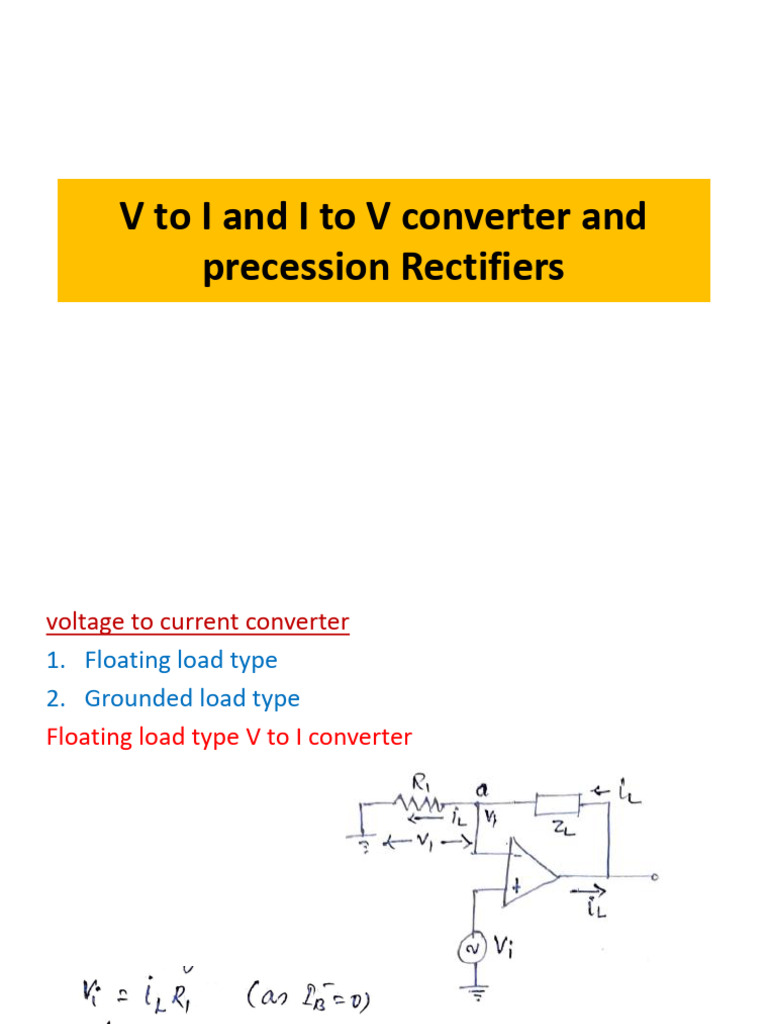 V to I and I to V Converter Guide | PDF
