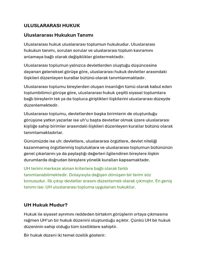 Uluslararası Hukuk | PDF