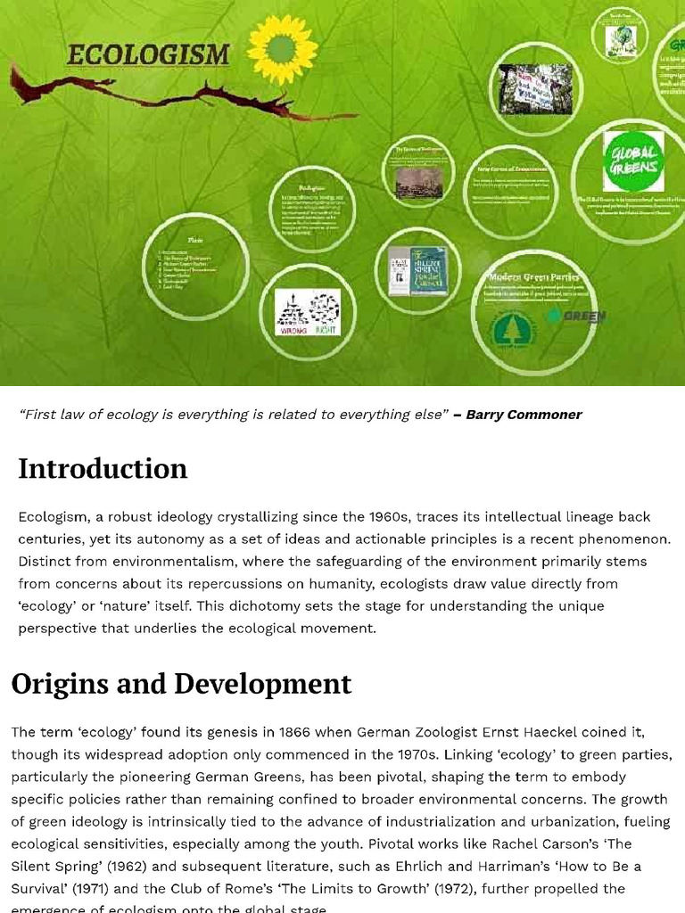 Ecologism | PDF