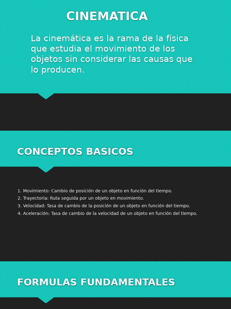 Fundamentos de Cinemática y Ejercicios | PDF | Velocidad | Aceleración