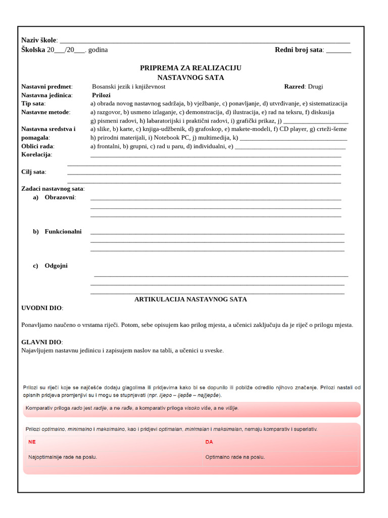 Prilozi 1x Obostrano | PDF