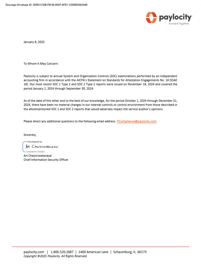 SSAE Bridge Letter Through 12.31.24 | PDF