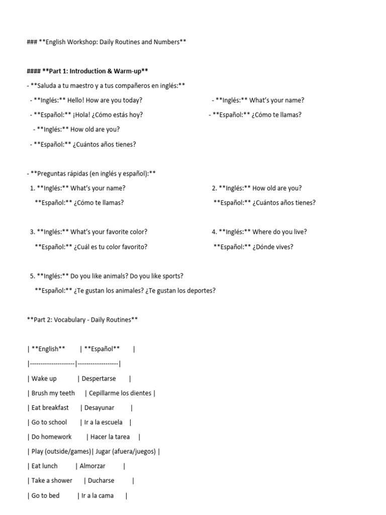 English Workshop | PDF