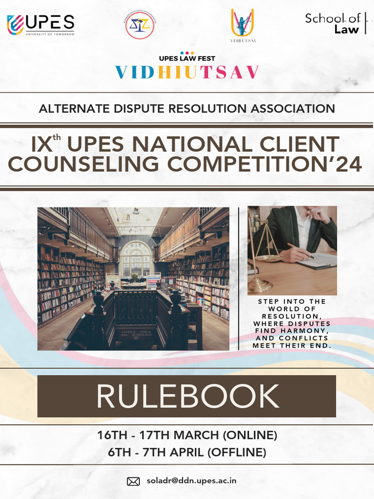 Rulebook_IX UPES National Client Counselling Competition 2024 (2) | PDF ...