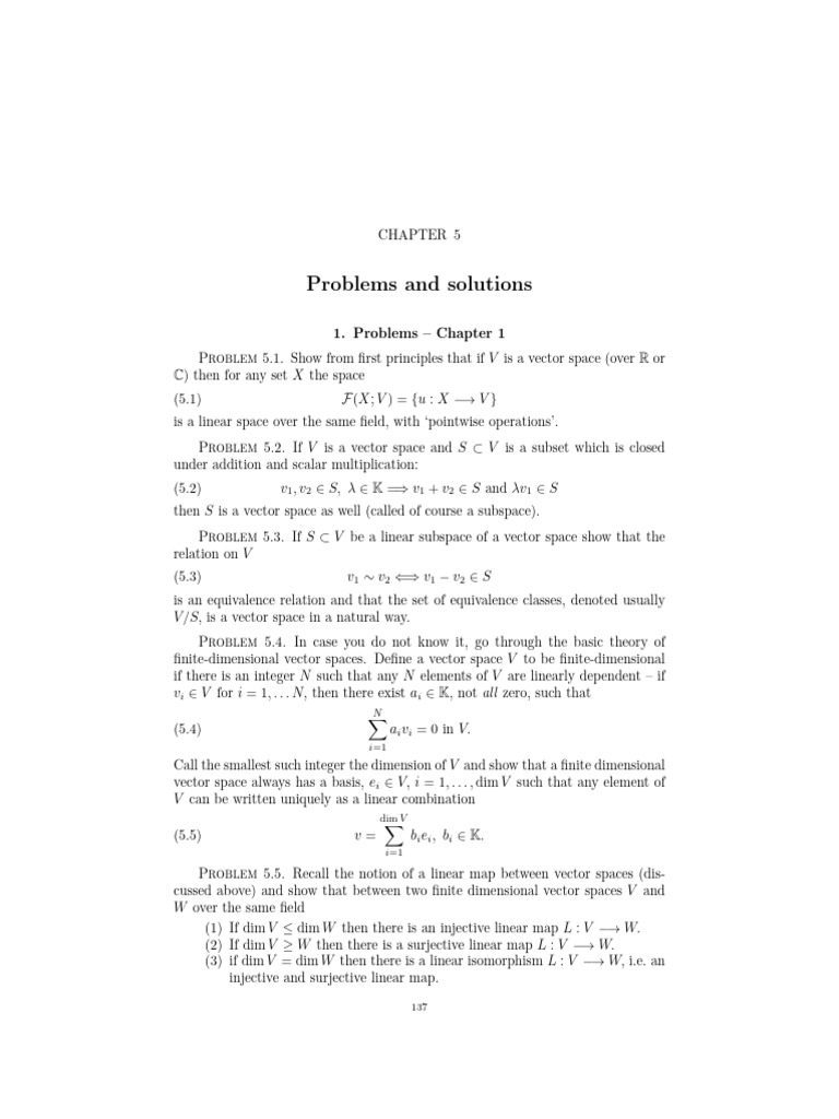 Chapter 5 | PDF | Vector Space | Linear Map