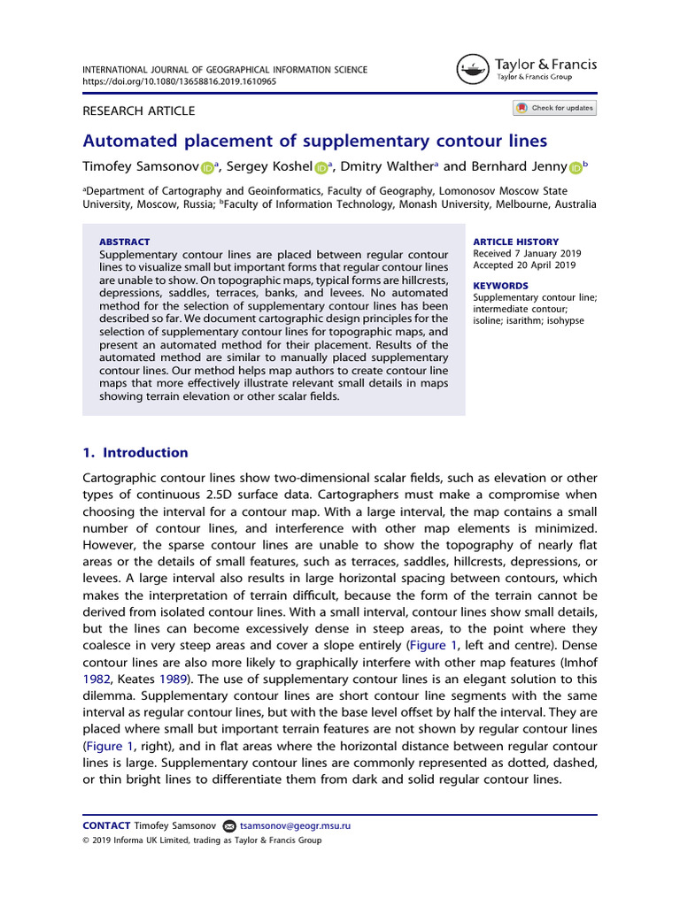 Automated Placement of Supplementary Contours | PDF | Contour Line ...