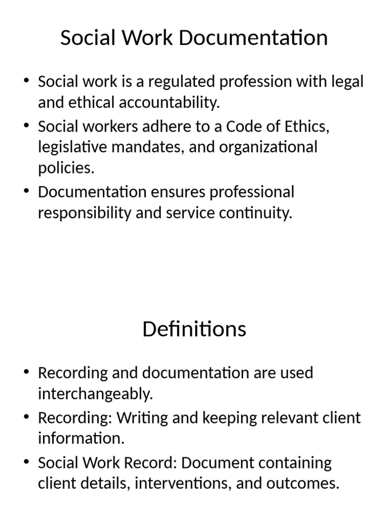 Social Work Documentation | PDF | Social Work | Informed Consent