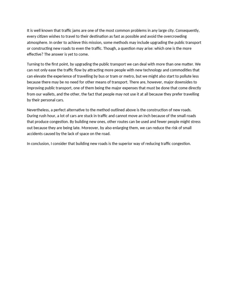 Essay Traffic | PDF