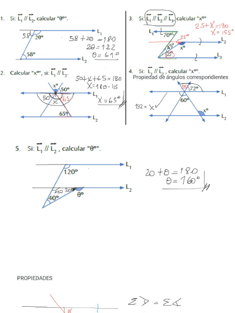 RECTAS PARALELAS Y SECANTES | PDF