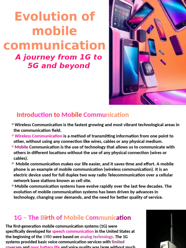 Evolution of Mobile Communication | PDF | 4 G | 3 G