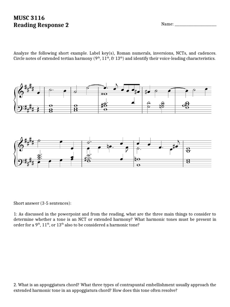 Music Theory Analysis Guide | PDF