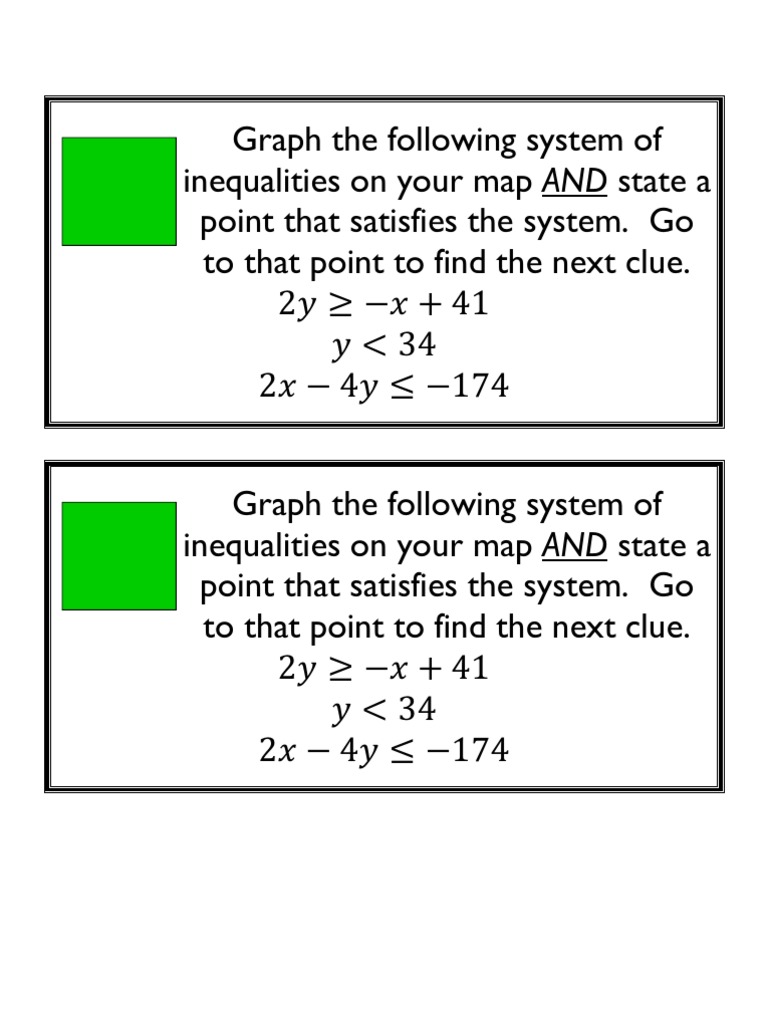 Systems of Equations Scavenger Hunt | PDF | Equations | Mathematical ...