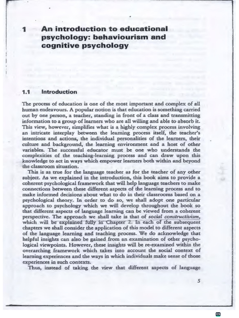 25 Marion Williams, Robert BurdenPsychology For Language Teachers | PDF
