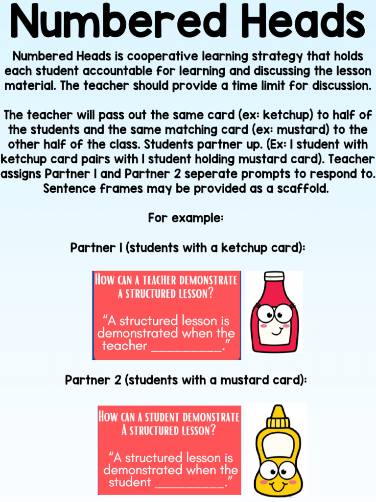 Numbered Heads Cooperative Learning Strategy | PDF