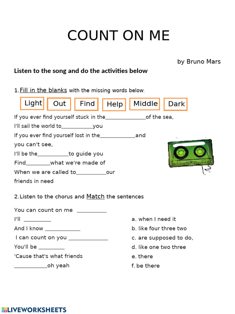 COUNT ON ME BRUNO MARS | PDF