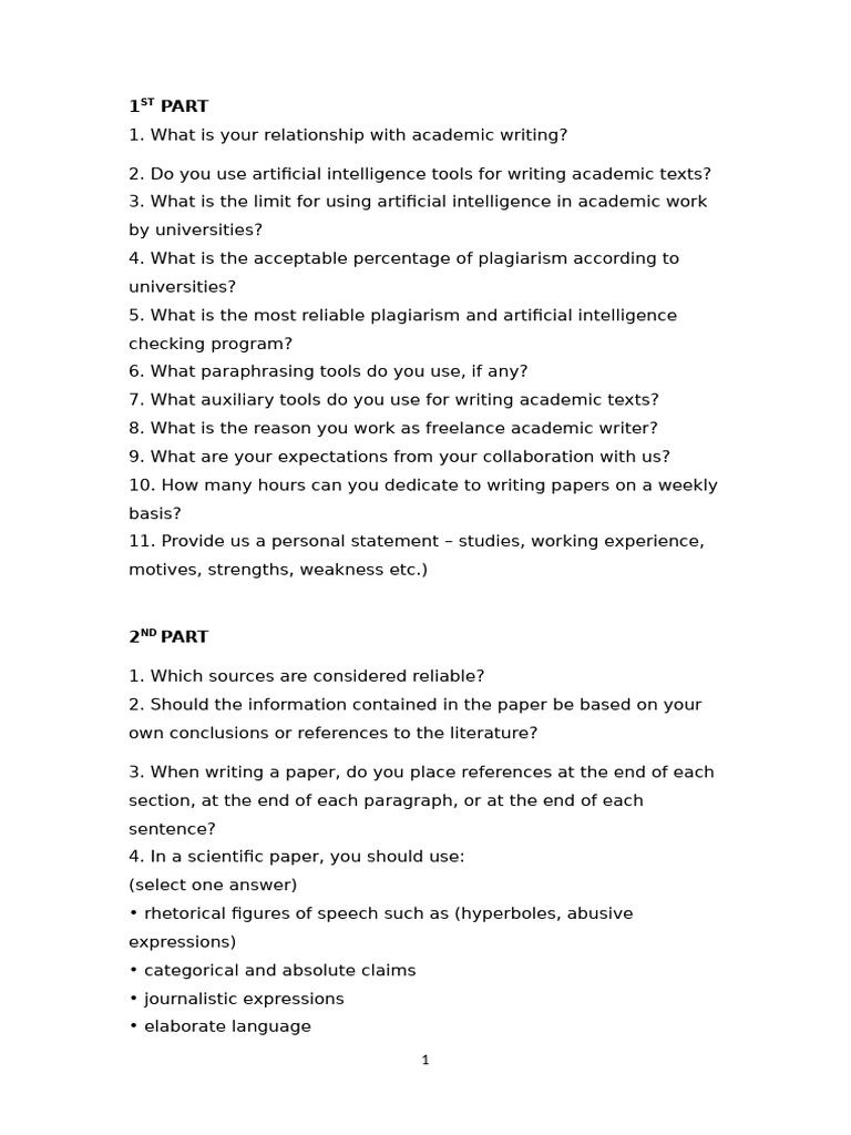 WRITING SKILLS TEST | PDF | Plagiarism | Human Communication